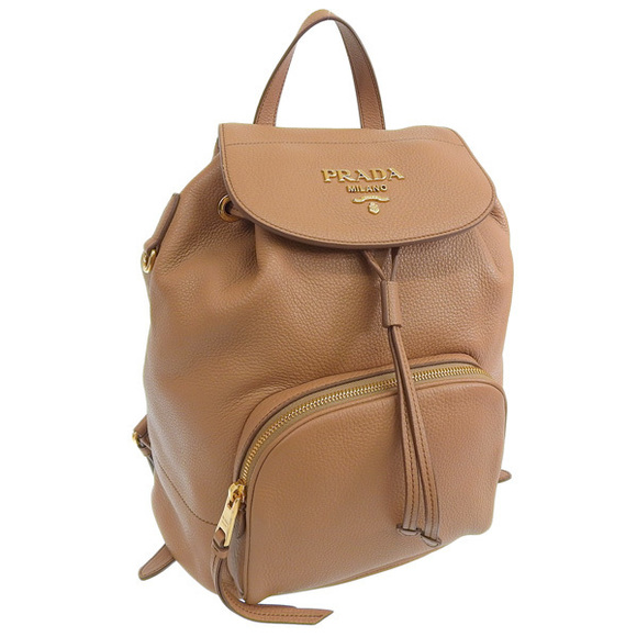 Prada | Bags | Prada Outlet Leather Backpack Brown | Poshmark